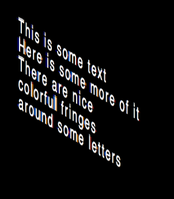 Transformed Text Seems To Stretch Glyph Image Border Pixels Creating Fringes Around Glyphs