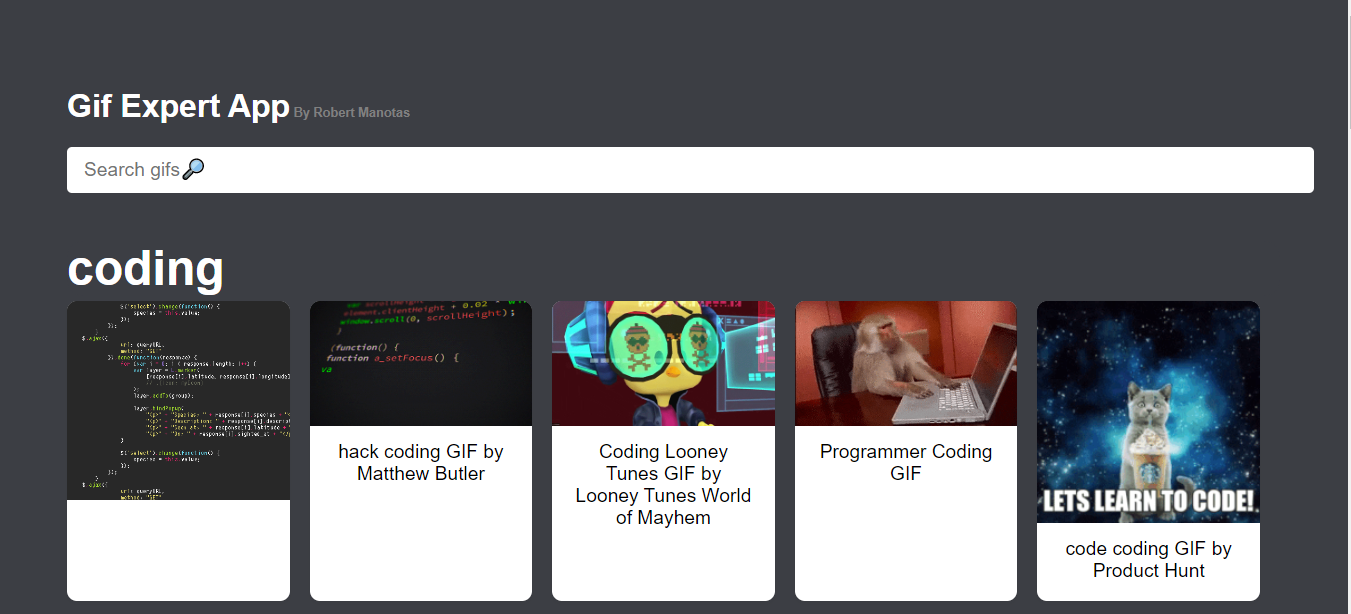 GitHub - Biggyhands/Gif-Expert-App-practice: react course practice (HTML - CSS - JS - REACT)