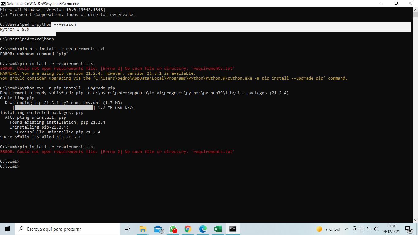 ERRNO 2 · Issue #306 · mpcabete/bombcrypto-bot · GitHub