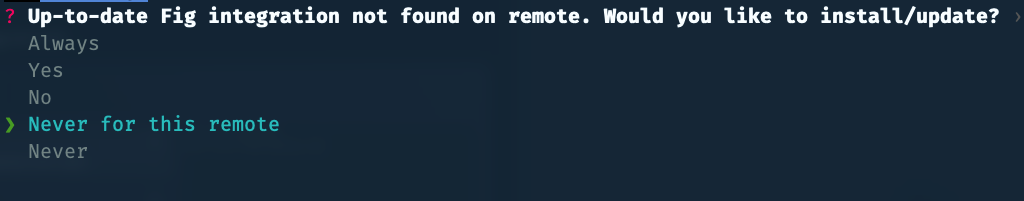 Fig is trying to install again after ssh to server · Issue #2792 · withfig/fig · GitHub