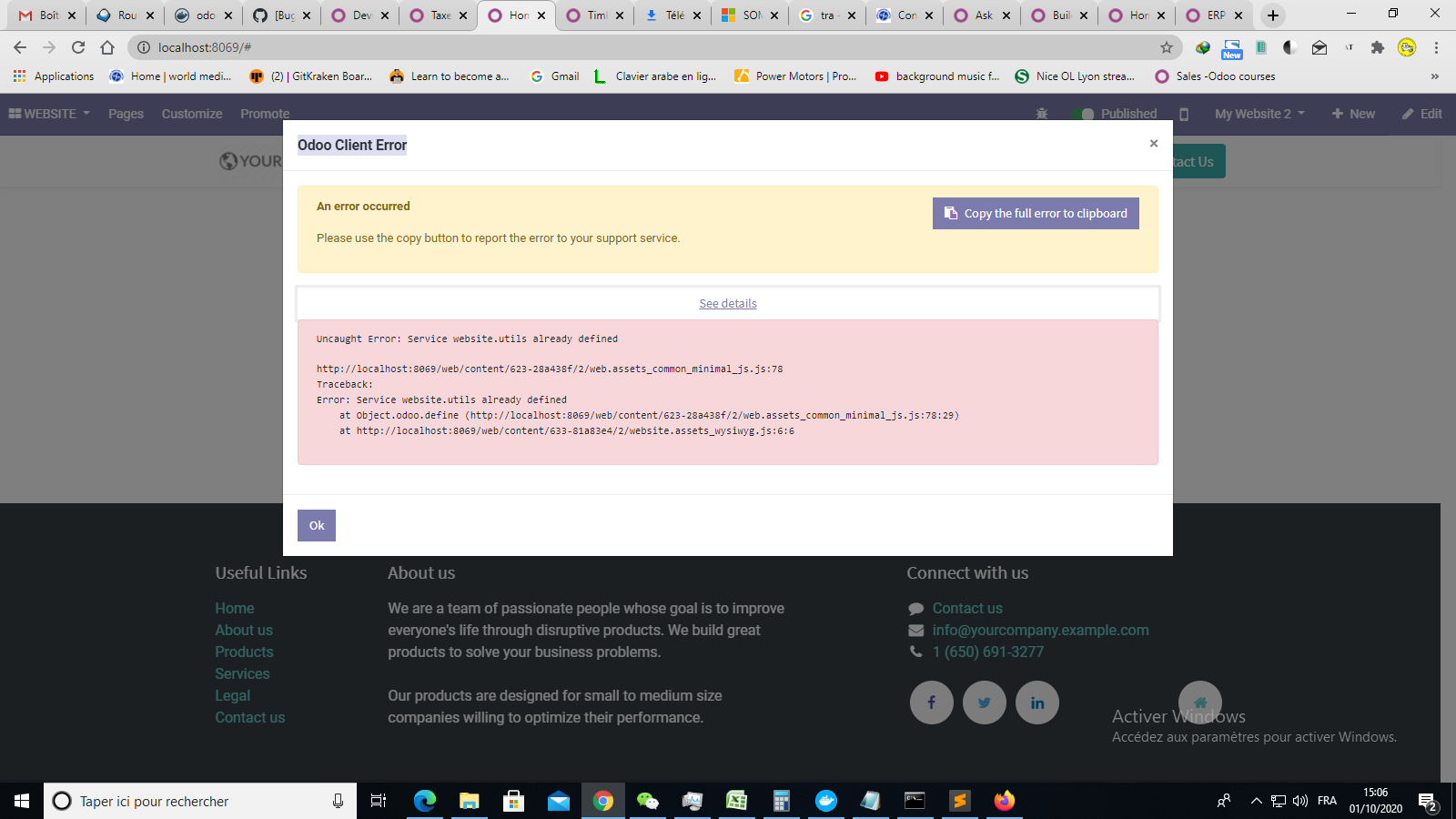Fixed Bug Odoo Client Error When Click On Edit Button Top Right Corner On Website Editor