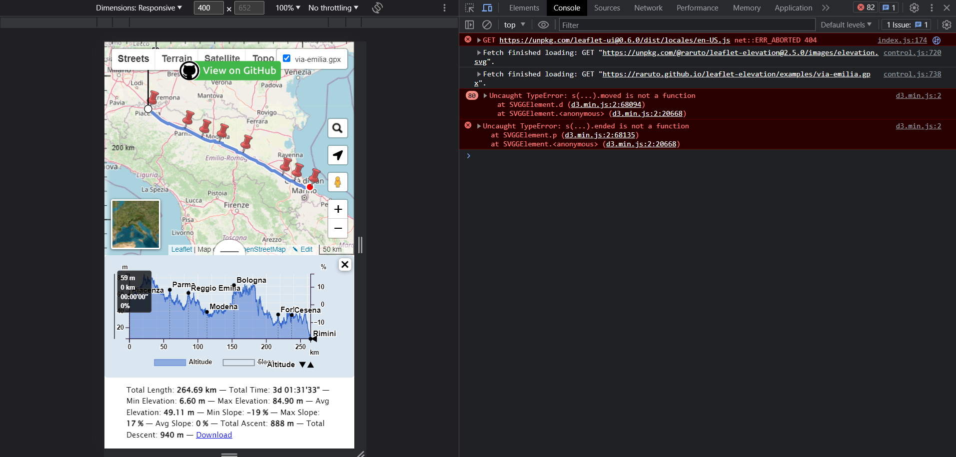 Android: Pointer on elevation graph · Issue #270 · Raruto/leaflet-elevation · GitHub