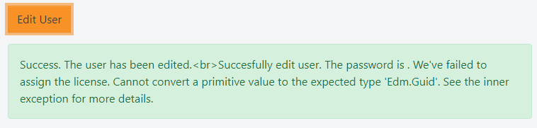 BUG: "Success" casting error on applying P2 license to user · Issue #682 · KelvinTegelaar/CIPP ...