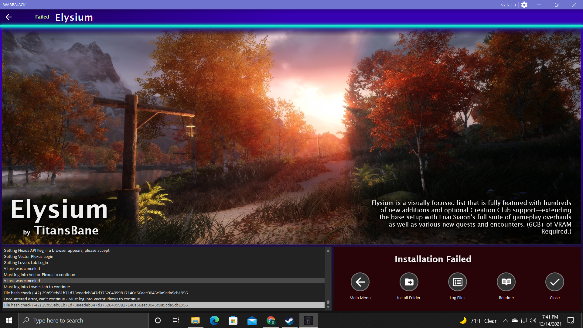 Unable to finish Elysium install · Issue #250 · TitansBane/Elysium · GitHub