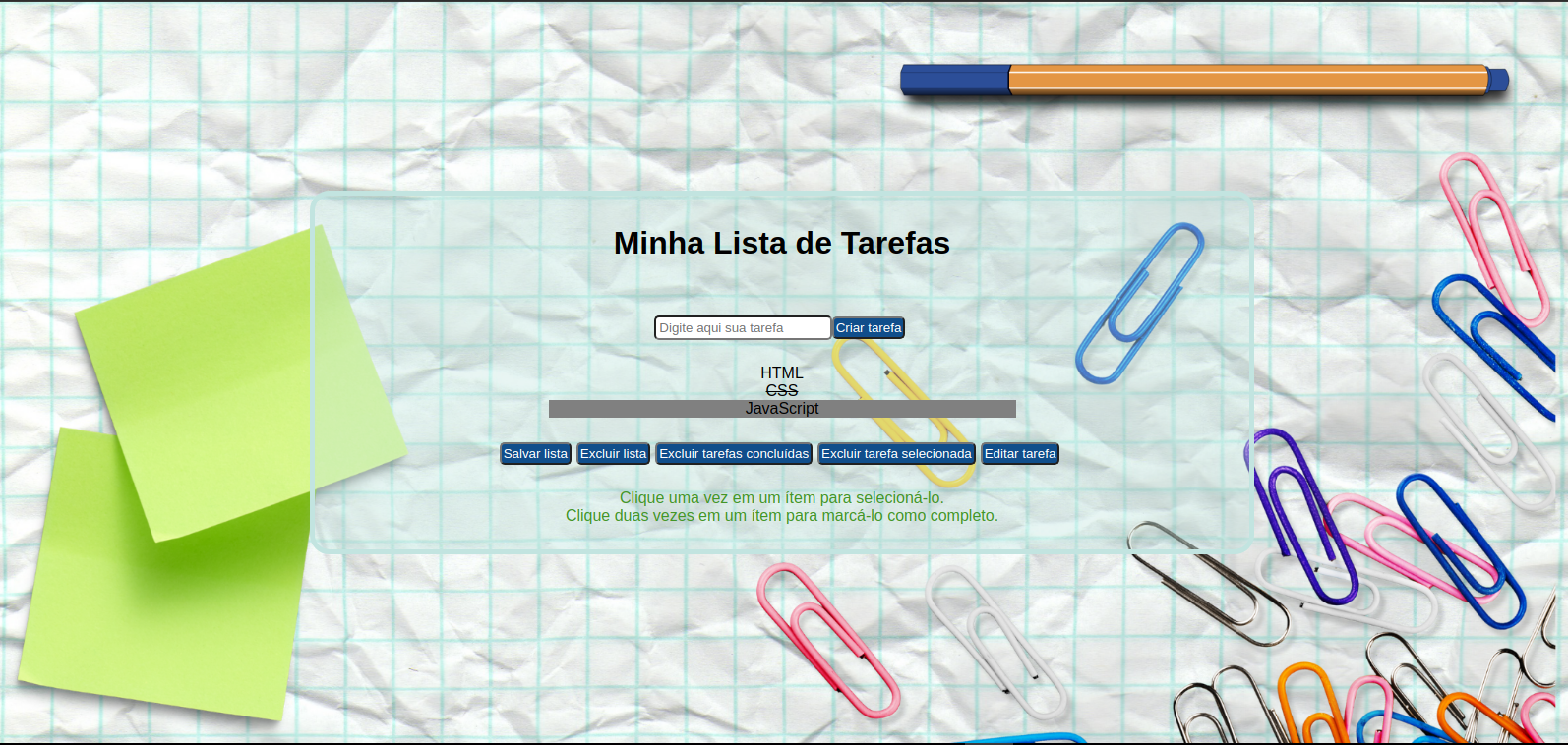 GitHub - GBuzato/to-do-list: Aplicação to do list com CRUD, feita com ...