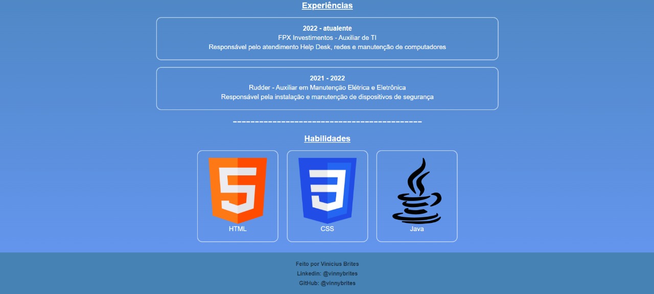 GitHub - vinnybrites/curriculo: Currículo simples com HTML e CSS
