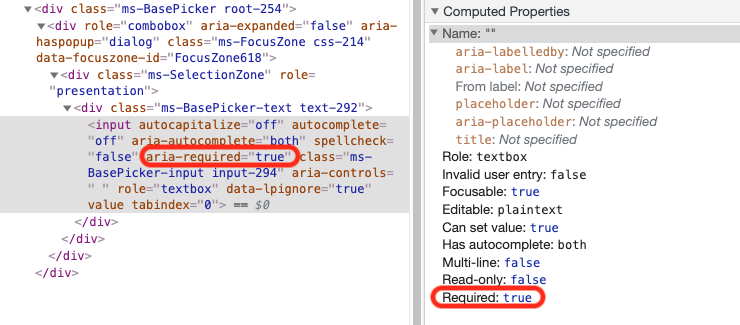 Aria-required attribute is not working for picker · Issue #14937 · microsoft/fluentui · GitHub