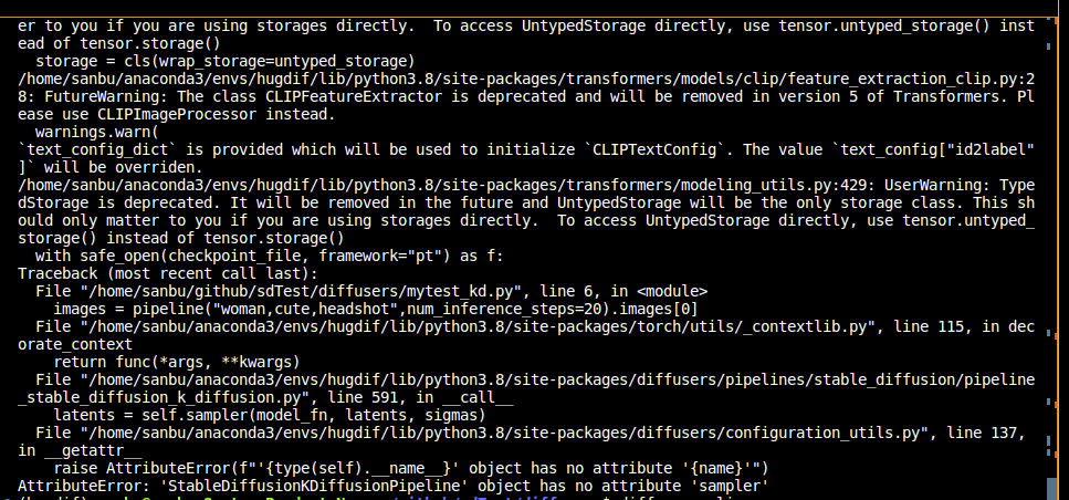 Can't run StableDiffusionKDiffusionPipeline · Issue #3250 · huggingface/diffusers · GitHub