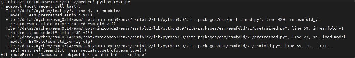 Can't run ESMFold · Issue #561 · facebookresearch/esm · GitHub