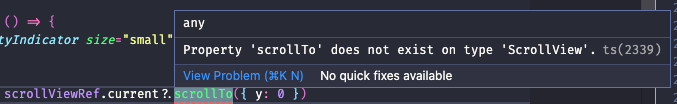 Update types on animated scroll view to not use `getNode()` · Issue #2005 · software-mansion ...
