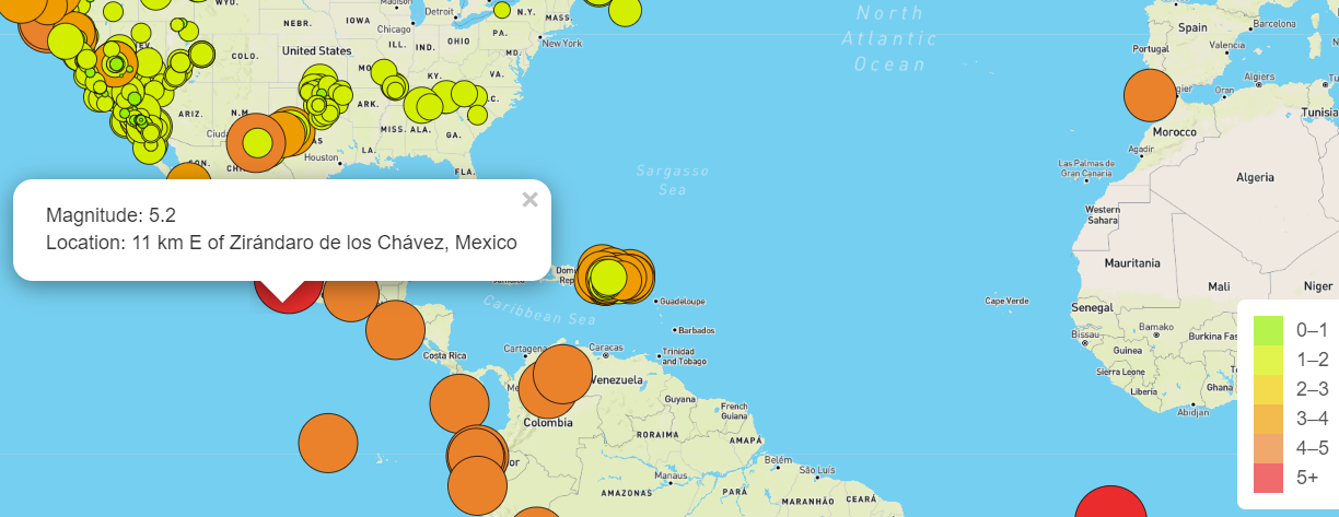 Github Alecano1mappingearthquakes Analyzed And Visualized Differences Between The