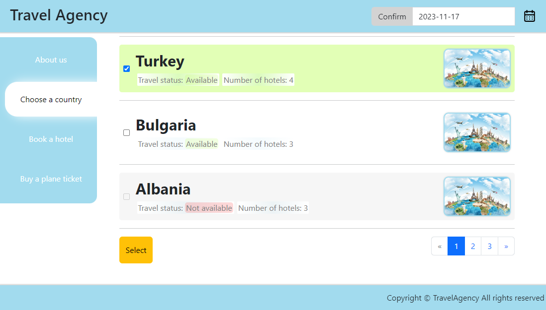 GitHub - SerhiiChorpita/Application-for-tourist-trips: the choice of country ,hotel and air ...