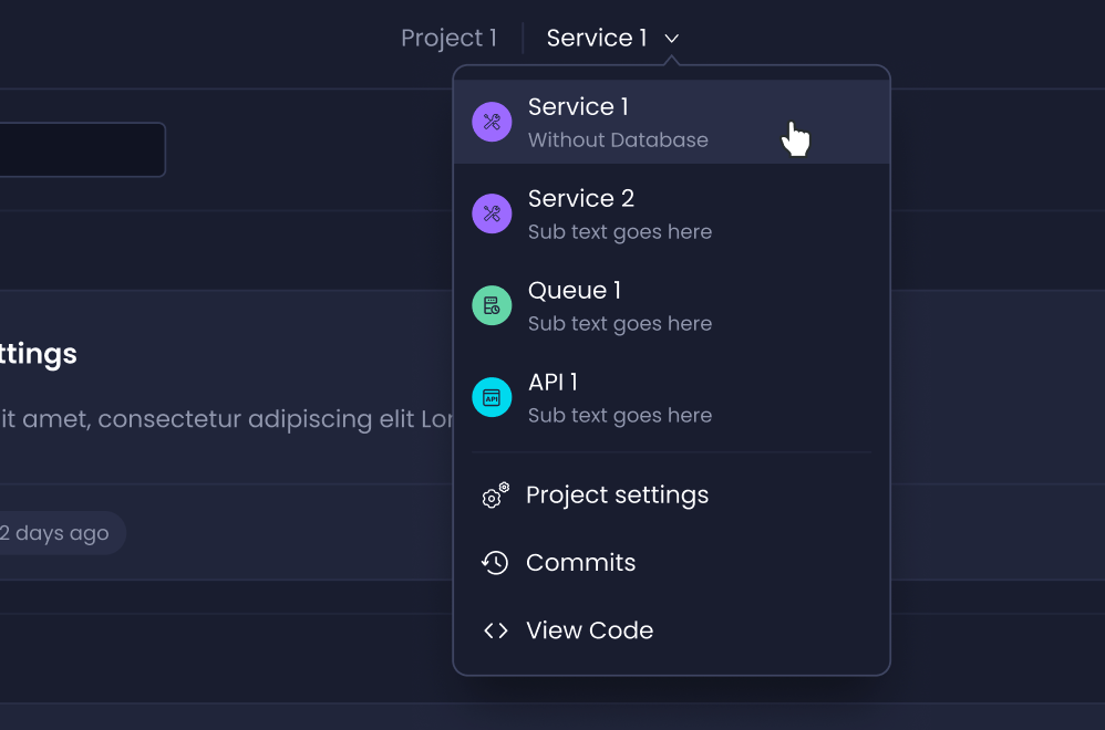 🐛 Bug Report: Top nav - Fast service navigation drop-down broken · Issue #3431 · amplication ...