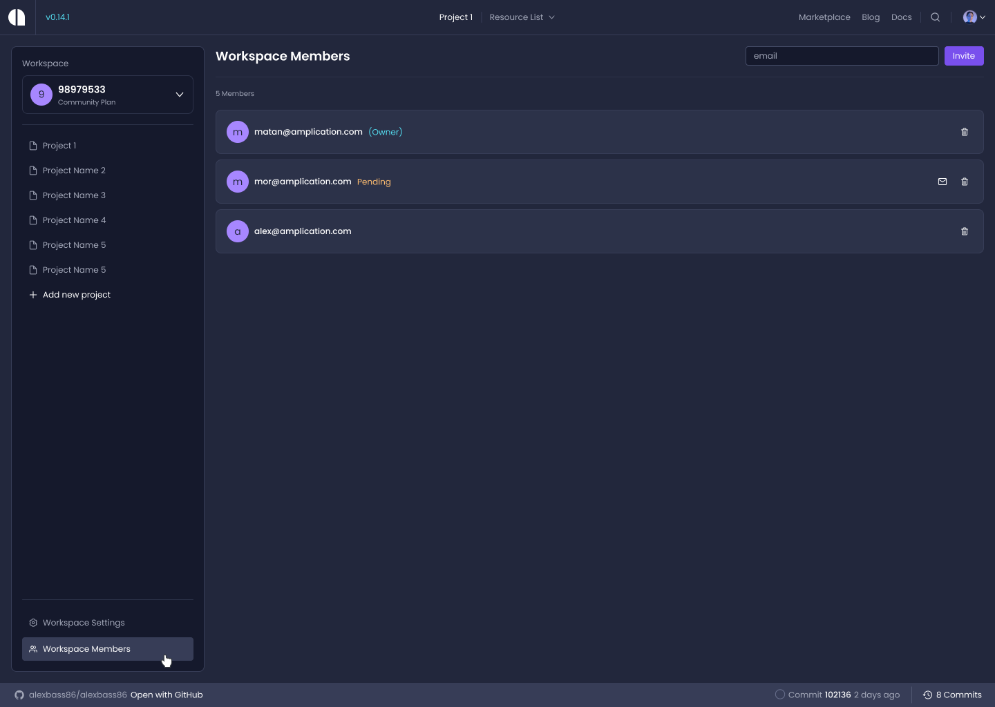 🐛 Bug Report: Workspace settings/members - UI Issues + Bugs · Issue #3654 · amplication ...