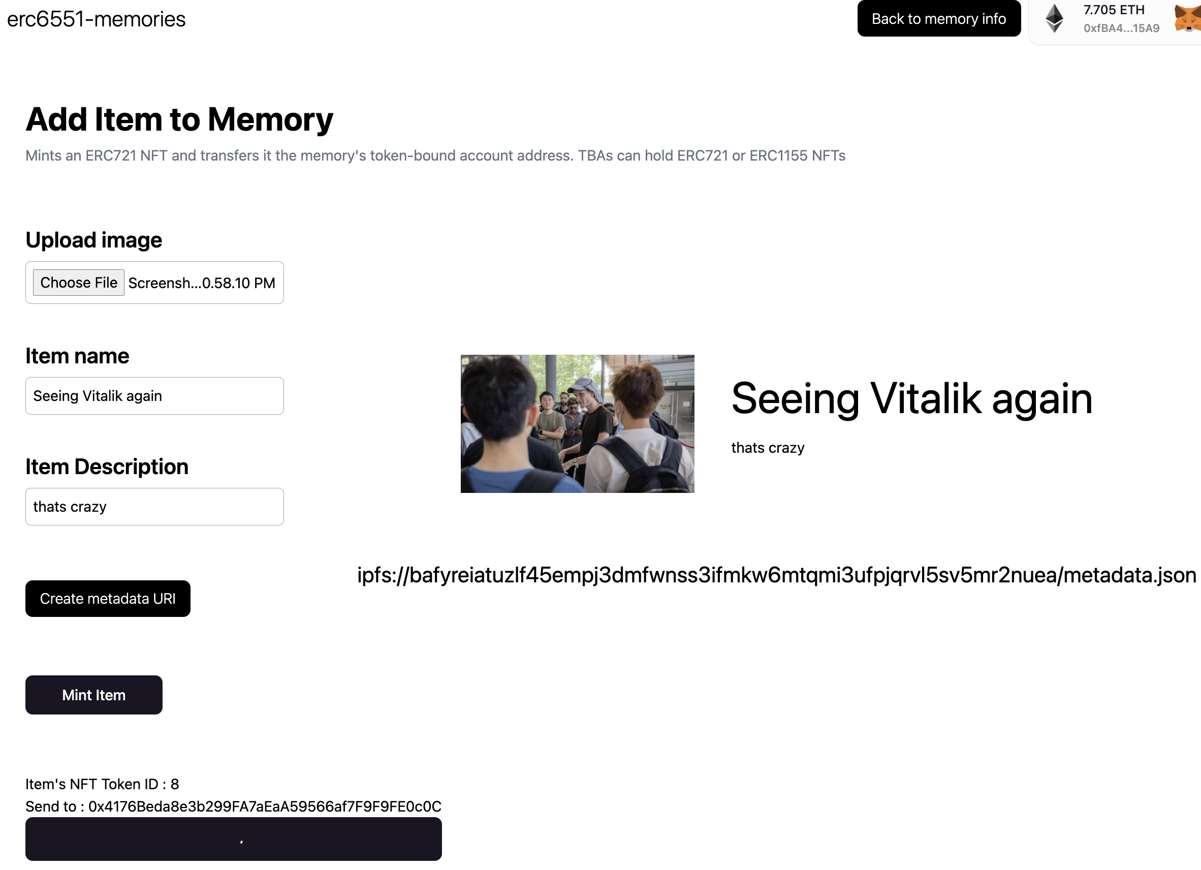 GitHub - RexanWONG/erc6551-memories: A decentralised application leveraging ERC6551 token-bound ...
