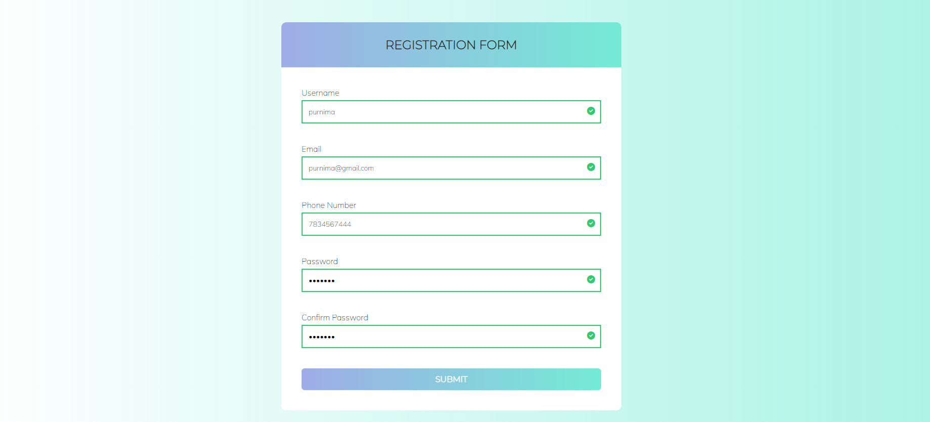 GitHub - Purnima3/Form_Validation_Using_Javascript: This project is a web-based user ...