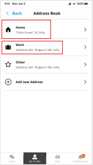 [Address Book page] The design of the icons "Home" and "Work" is ...