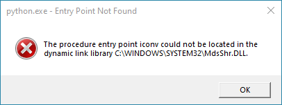 MdsShr.DLL error on Windows with Python >3.7 · Issue #2509 · MDSplus/mdsplus · GitHub