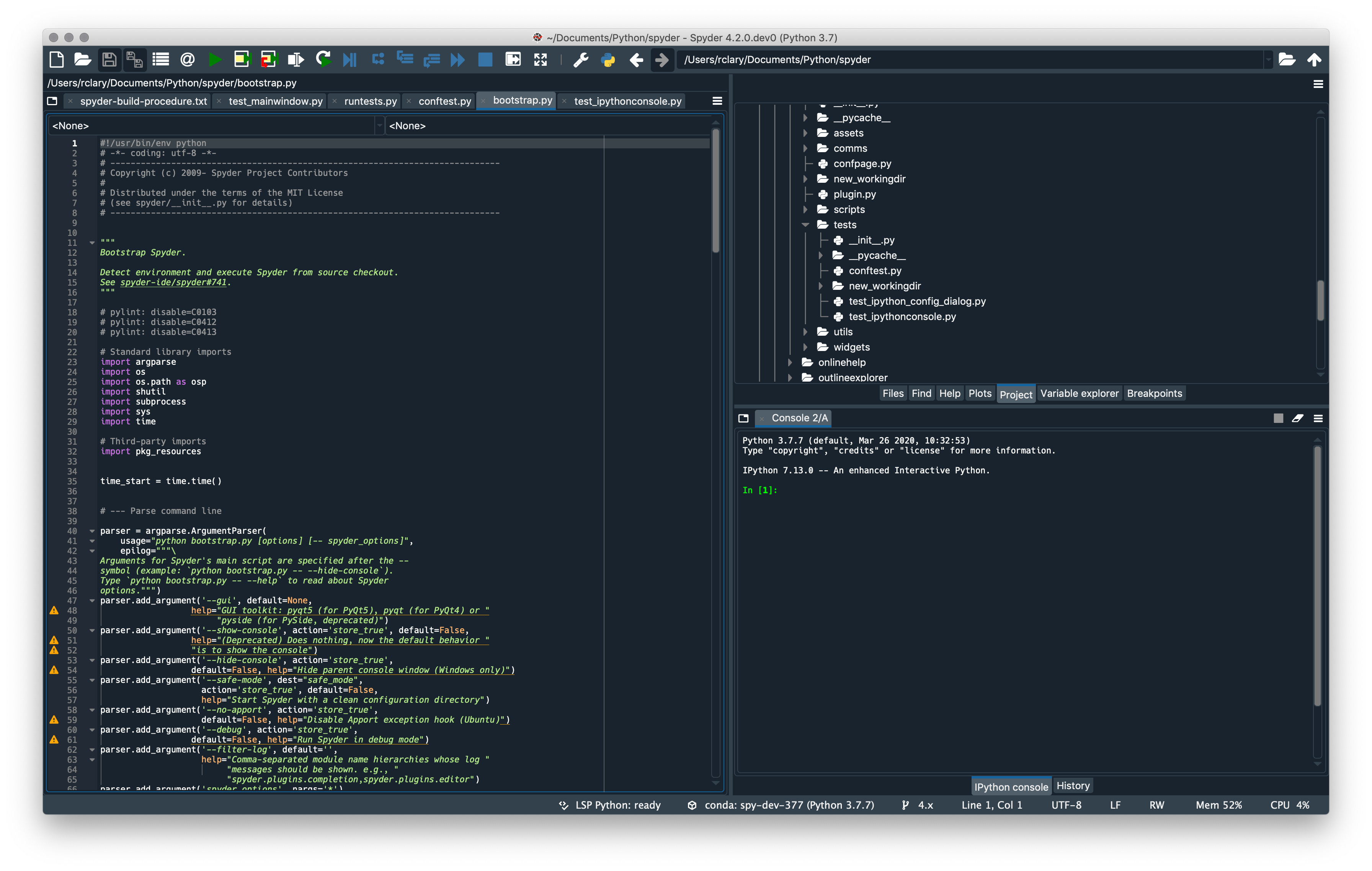 The scrollflag is missing in Spyder 4 on MacOS 10.15 · Issue #12637 ...