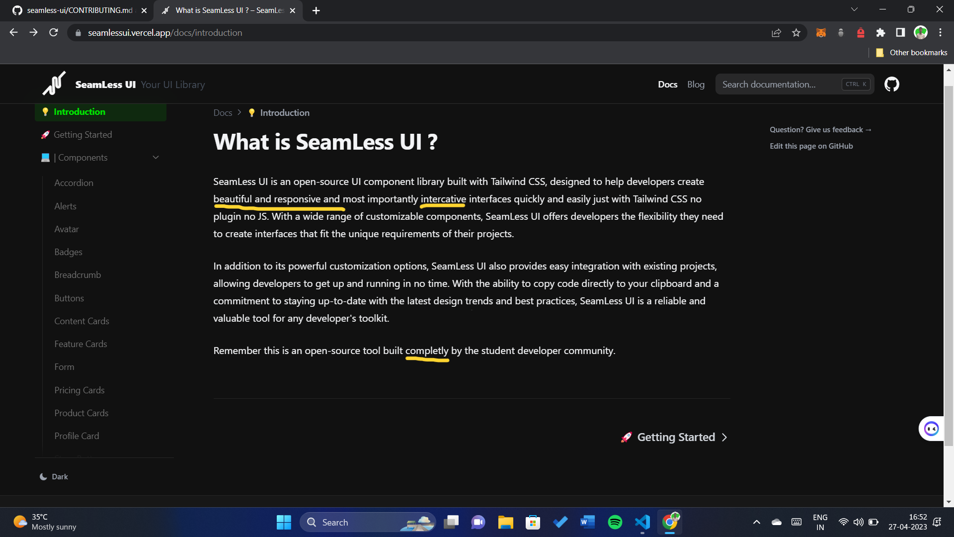 Documentation Introduction Page: Spelling and Grammar Errors · Issue ...