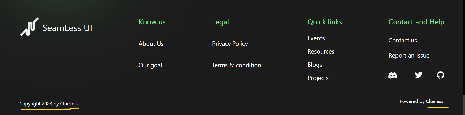Improve: Add dynamic year, copyright symbol, and link to ClueLess in footer · Issue #2252 ...