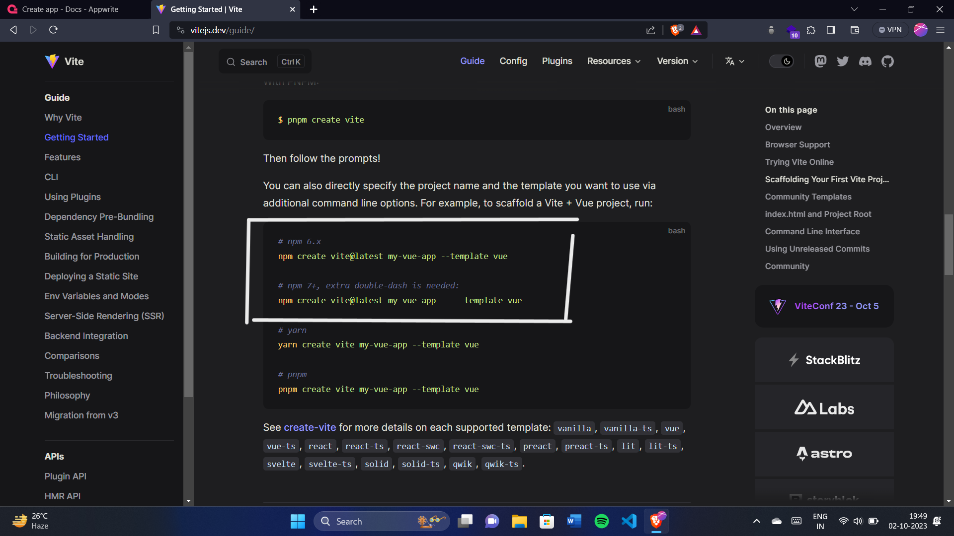 📚 Documentation: Update Documentation for Vite Template Installation with npm 7+ · Issue #157 ...