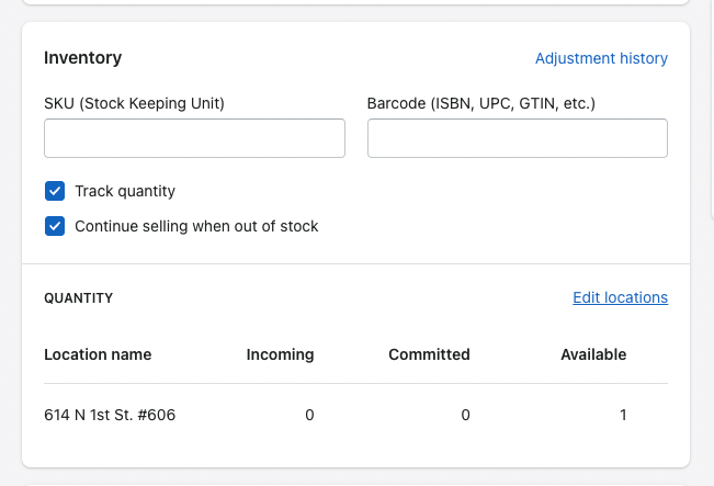Track Quantity Not Showing In Api Response · Shopify Storefront Api 