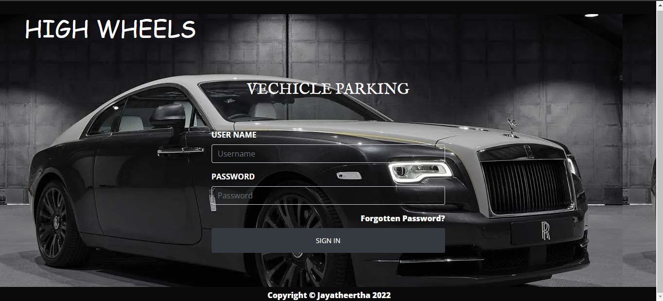 GitHub - JayatheerthaSG/Vehicle-parking-management-system