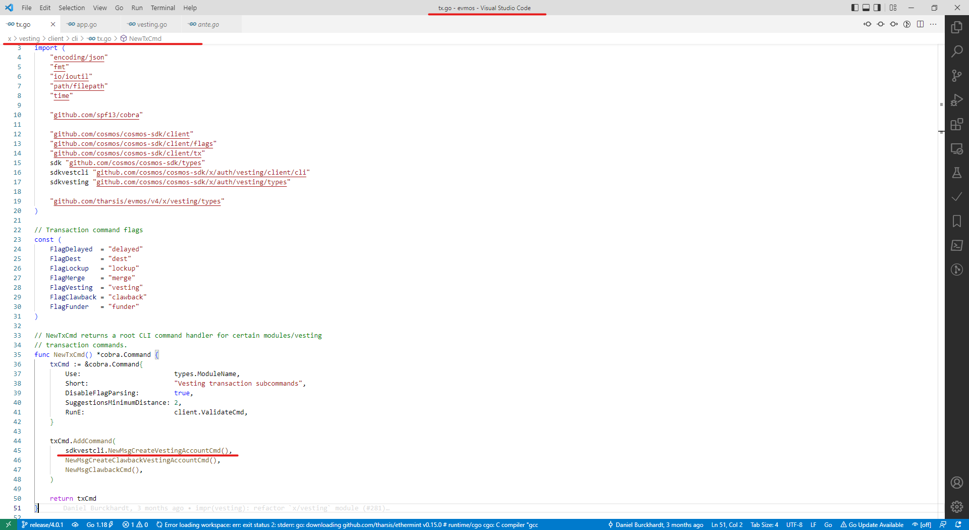create-vesting-account transaction doesn't work · Issue #601 · evmos/evmos · GitHub