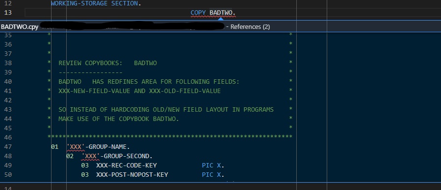 Copybook Has Wrong Syntax Errors · Issue 1211 · Eclipse Che4z Che Che4z Lsp For Cobol · Github