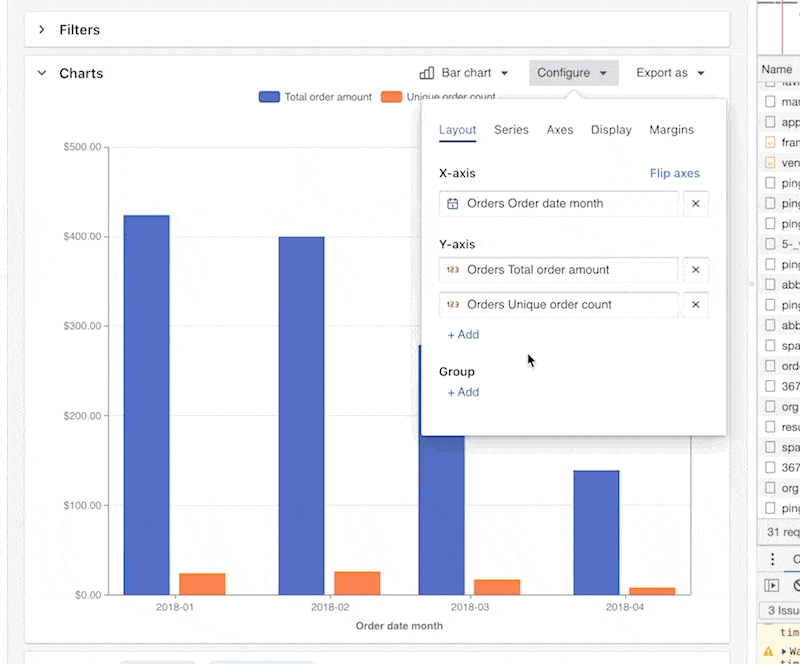 bar chart stacking setting persists even if user removes groups · Issue #5131 · lightdash ...