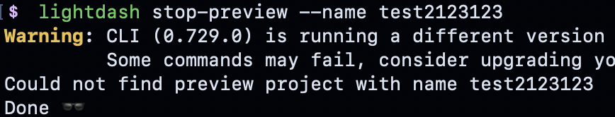 It should show an error and fail when you `stop-preview` an incorrect project · Issue #6698 ...