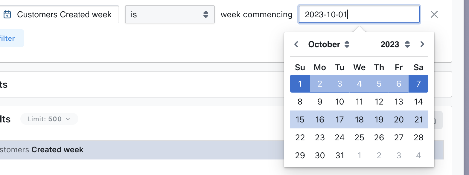 Migrate Weekpicker To Mantine · Issue 7313 · Lightdashlightdash · Github 