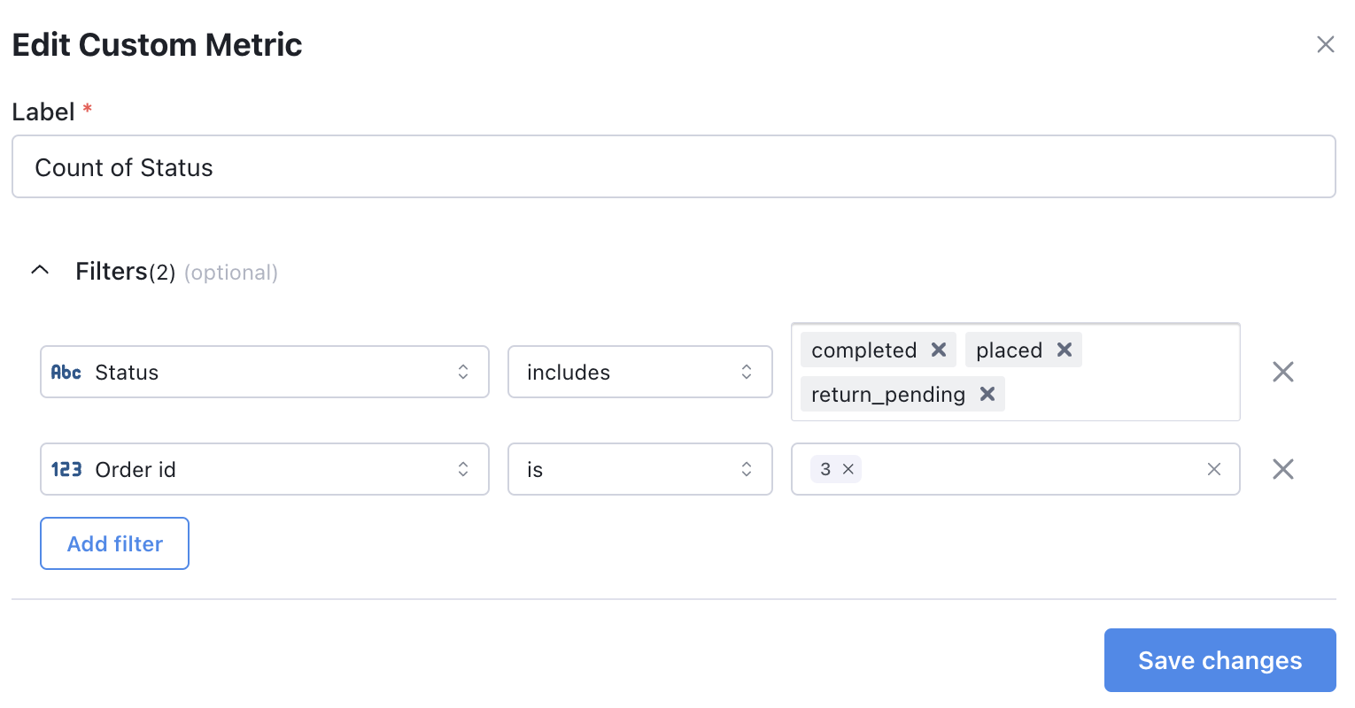 Custom Metrics Count Generates Wrong Sql With `includes` Operator · Issue 7565 · Lightdash
