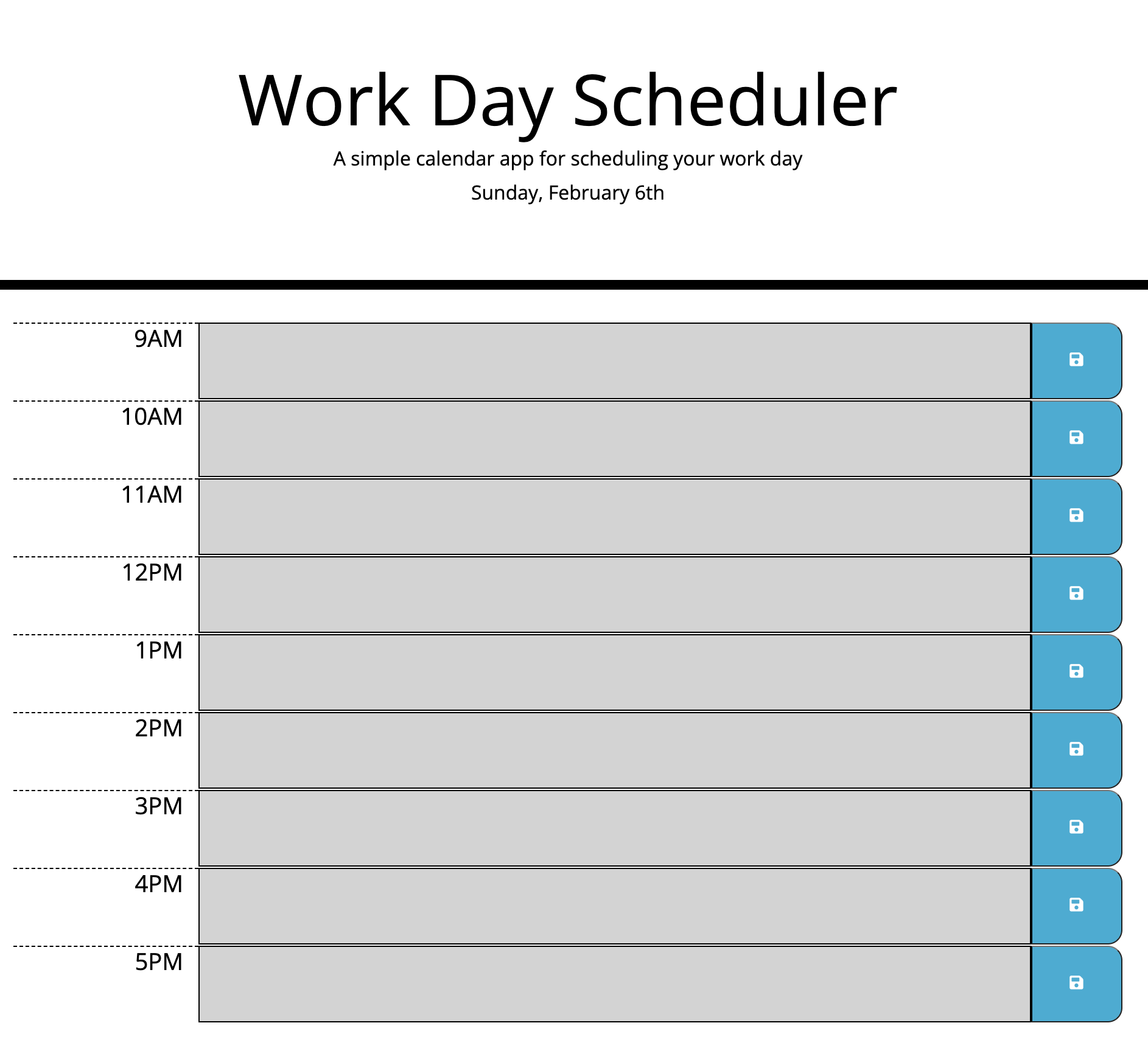 Github Agpritts Work Day Scheduler