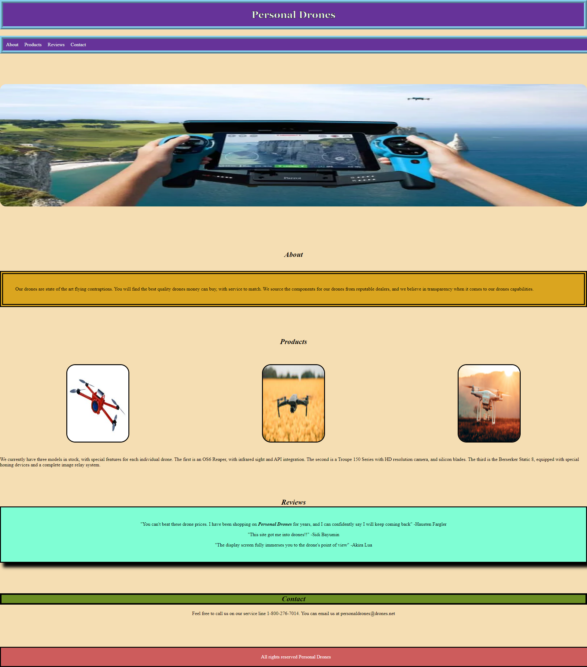 GitHub - jkohncode/Drone-Landing-Page: A product landing page advertising drones for personal use.
