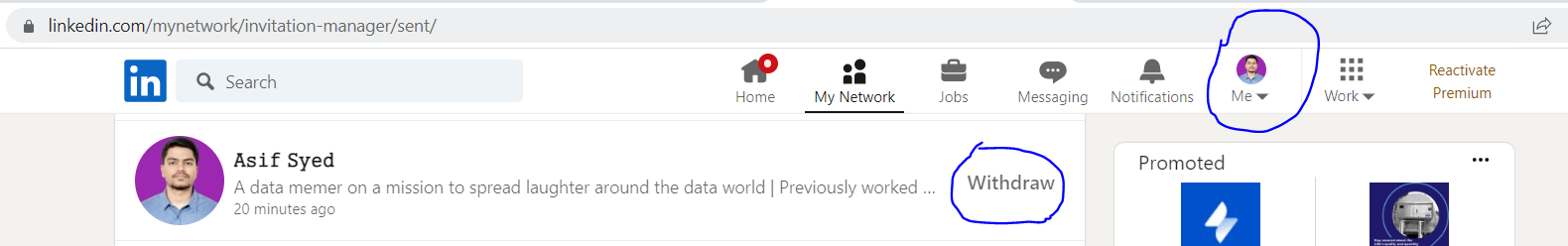 LinkedIn - Send invitations to post commenters template is sending invitations even to the ...
