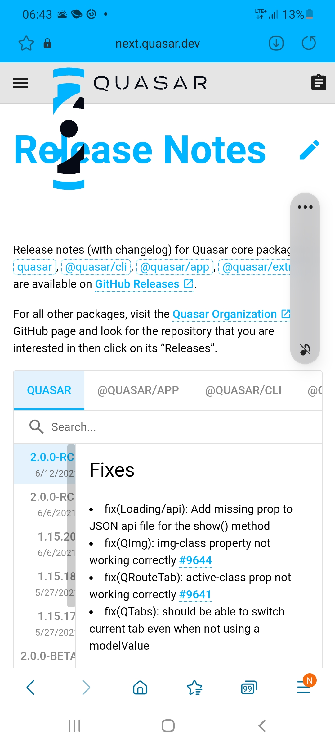 Logo in header extends into screen · Issue #9659 · quasarframework/quasar · GitHub