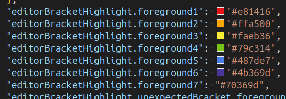 More than 6 colors in Bracket Pair Colorization? (Rainbow?) · Issue #139777 · microsoft/vscode ...