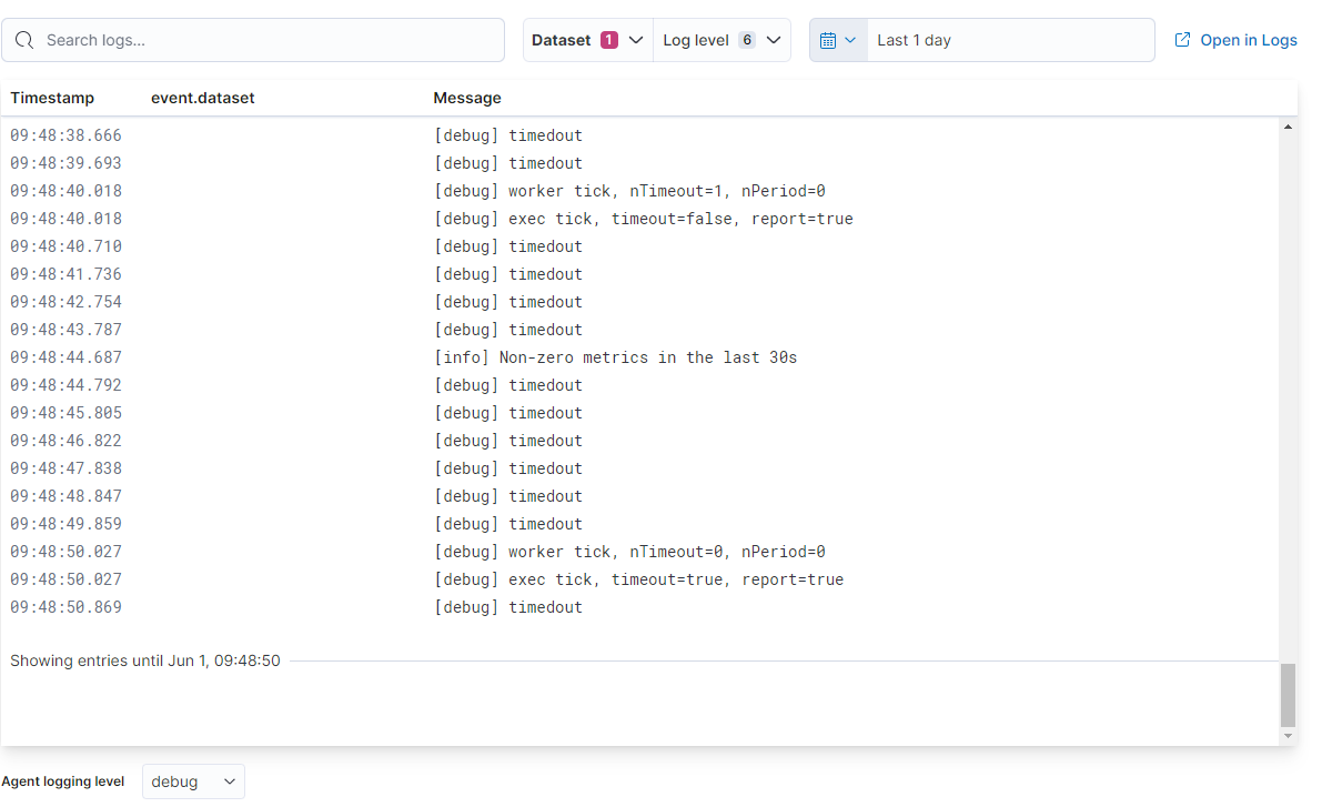 "Network Packet Capture" v0.9.0 integration, no logs in dashboards ...