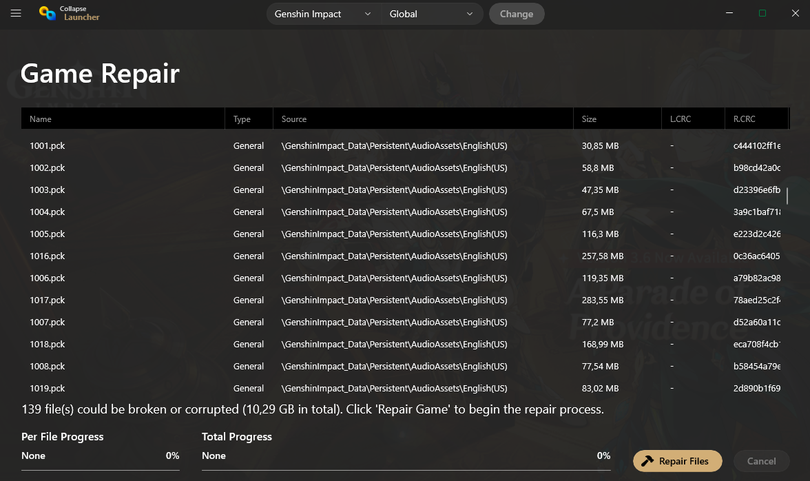 Game Repair Behavior on Genshin · Issue #101 · CollapseLauncher ...