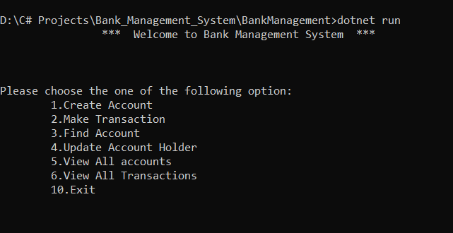 GitHub - bhushan-1501/BankManagementSystem: The Console Based Application for the Bank ...