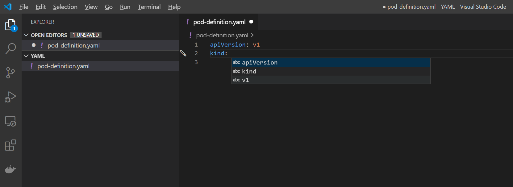 Auto complete is not working · Issue #299 · redhat-developer/vscode-yaml · GitHub