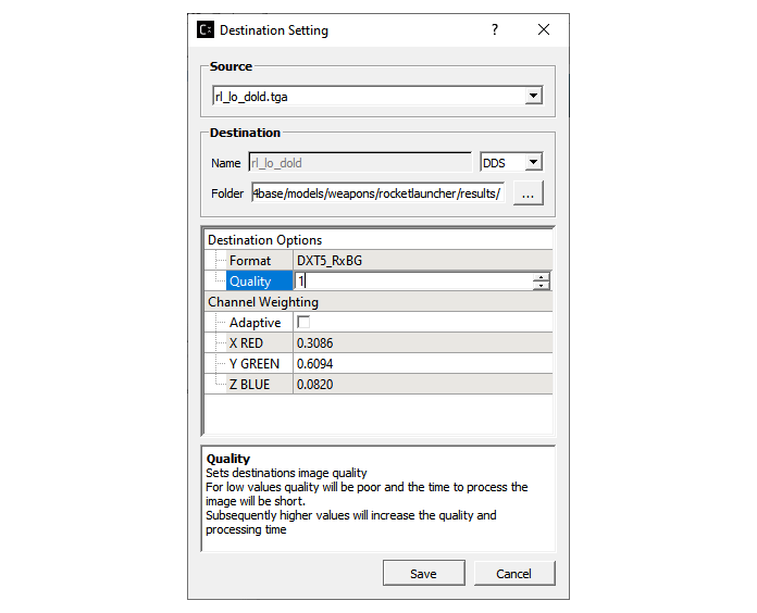 RXGB dtx5 with a quality of 1 it don't load · Issue #252 · GPUOpen-Tools/compressonator · GitHub