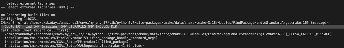 Could Not Find Gmp Missing Gmplibraries Gmpincludedir · Issue 293 · Pymeshpymesh · Github