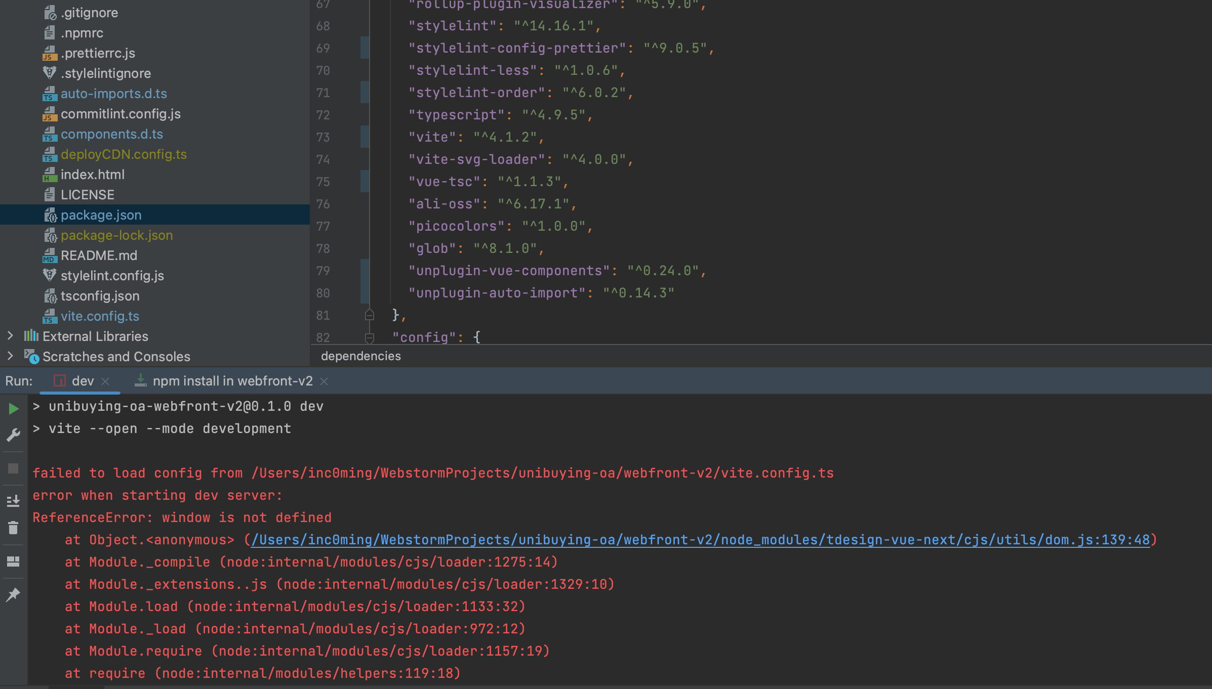 Tdesign Vue Next 108 Vite 41x 无法启动dev Server · Issue 2419 · Tencenttdesign Vue Next · Github 2628