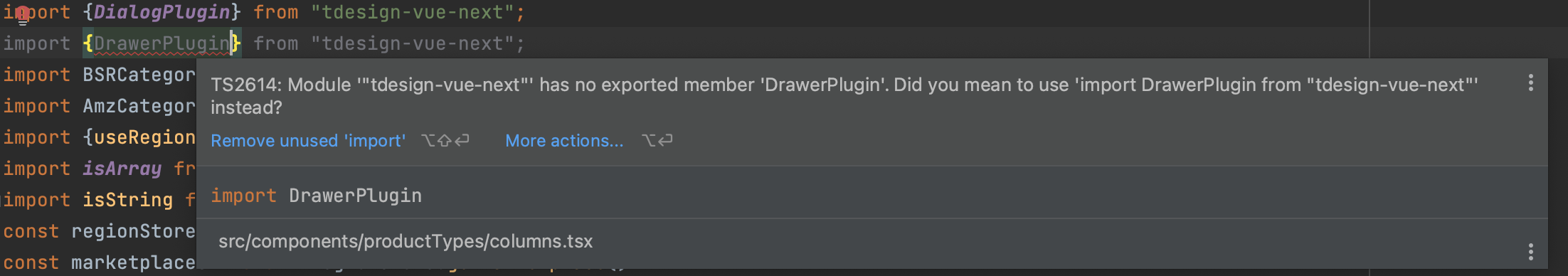 [Drawer] 找不到DrawerPlugin类 · Issue #2460 · Tencent/tdesign-vue-next · GitHub