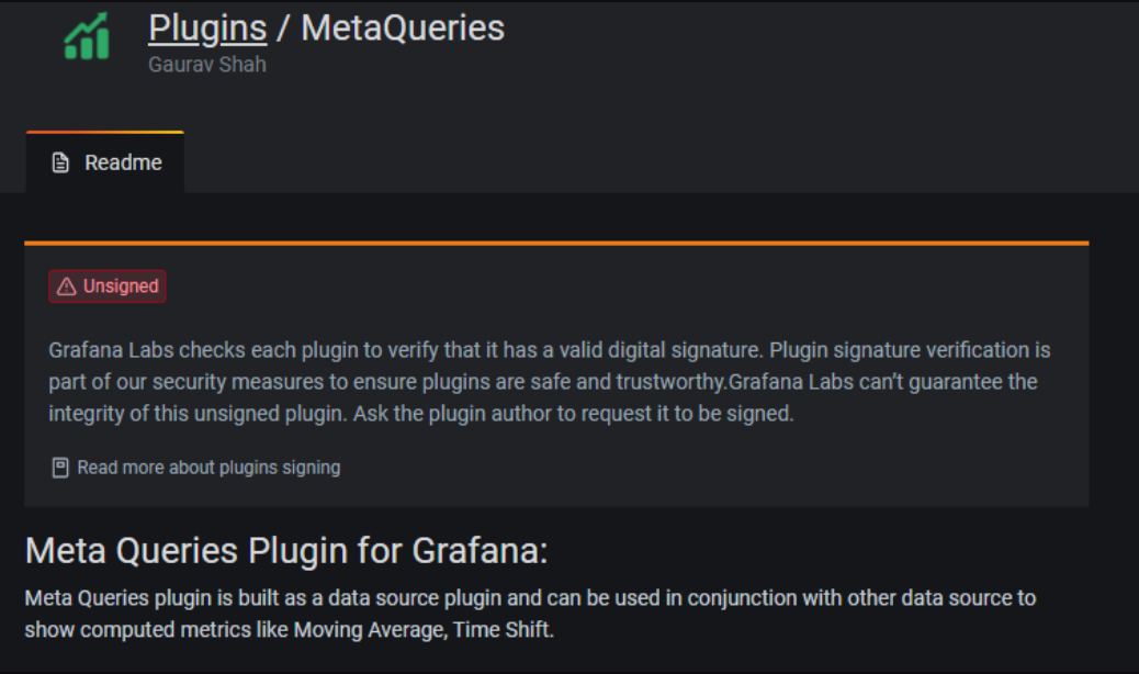 Signing Issue With Version 005 · Issue 142 · Goshposhgrafana Meta Queries · Github