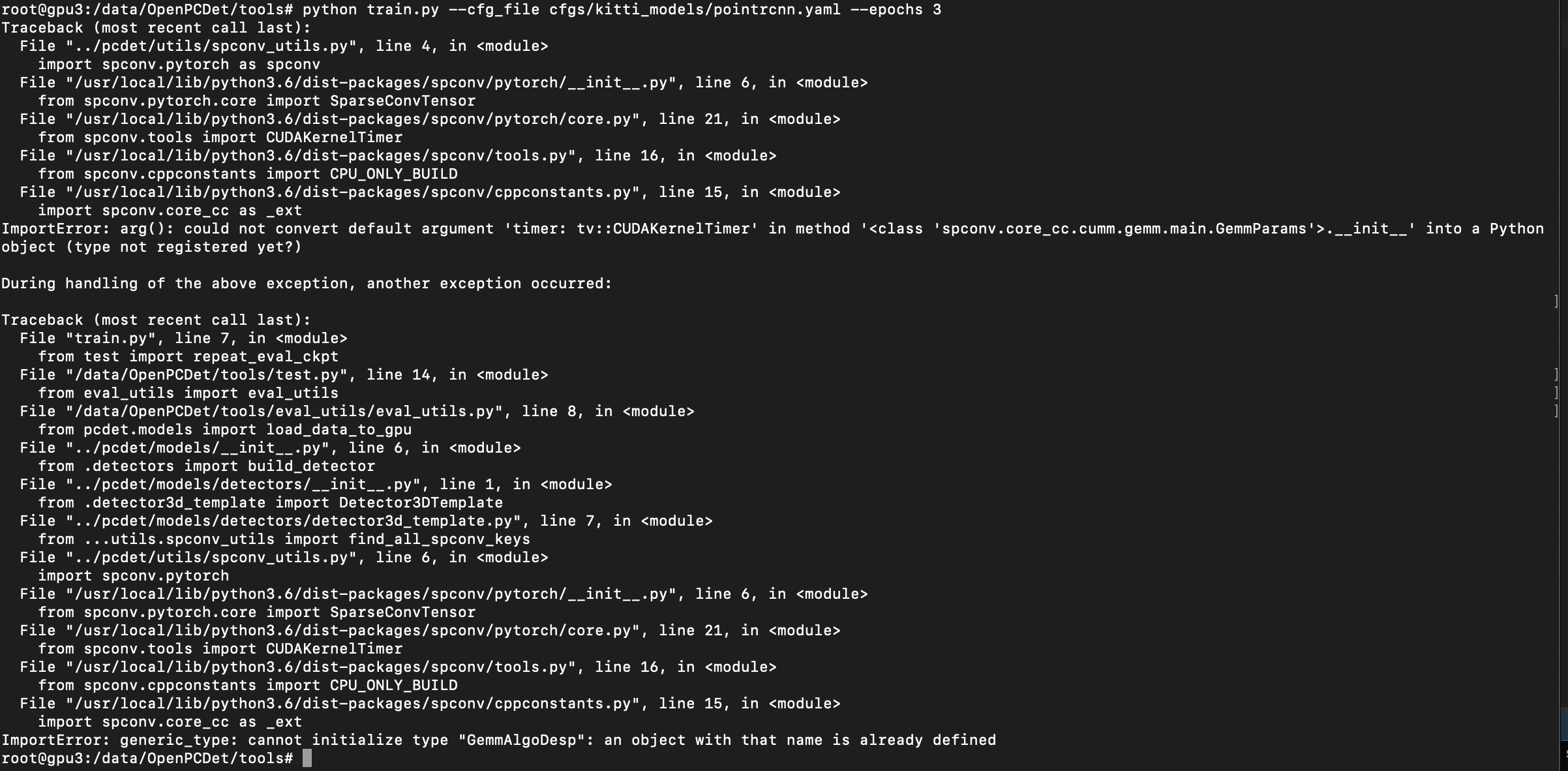 conflict with spconv · Issue #667 · open-mmlab/OpenPCDet · GitHub