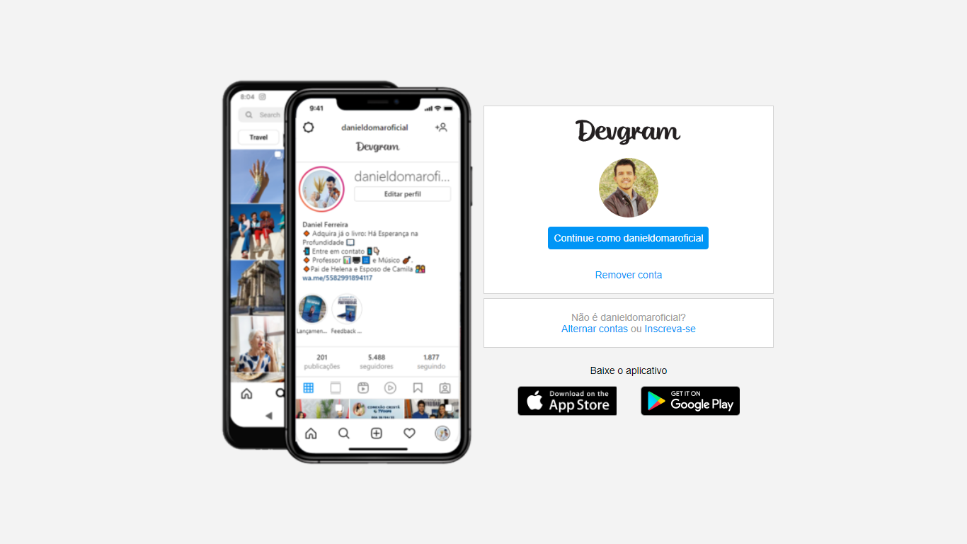 GitHub - Danieldomar/Projeto-Pagina-do-Instagram-: Com a utilização das ...